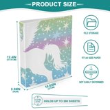 Rainbow Or Unicorn and Stars 3 Ring Binders 1.5 inch Hardcover File ...