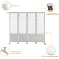 sasyxdc Room Divider Freestanding Gridwall 4 Panel Folding Display ...