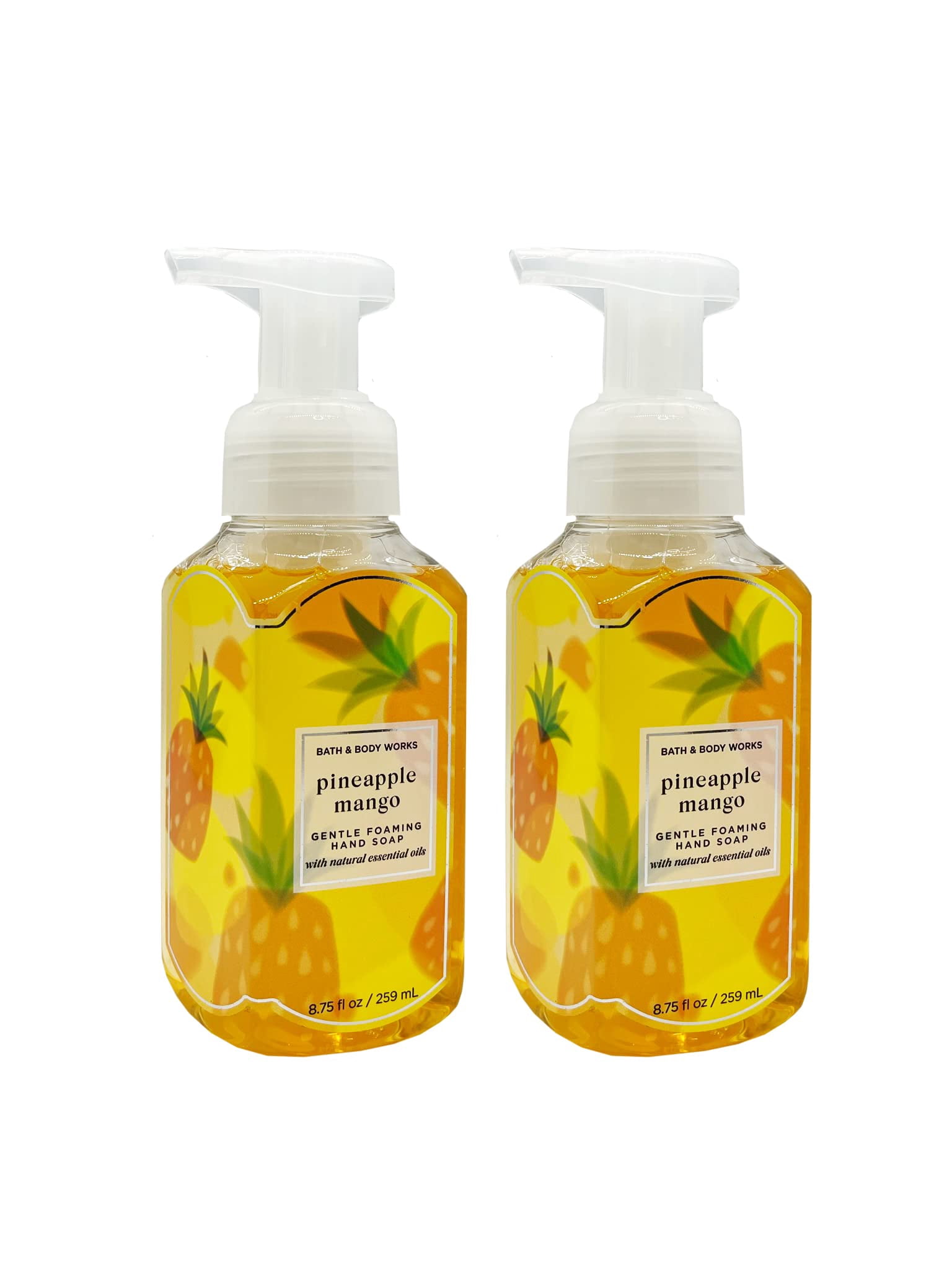 Bath & Body Works Pineapple Mango Gentle Foaming Hand Soap 8.75 Ounce 2 ...