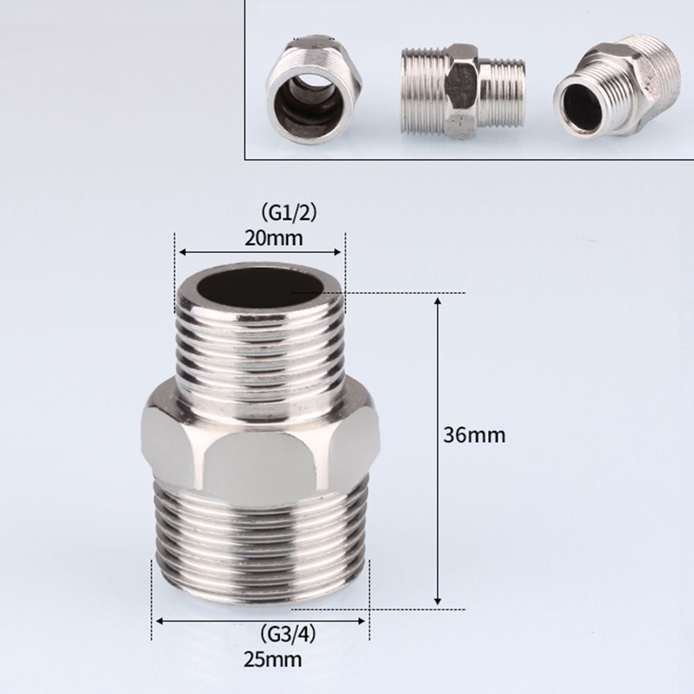 Butt Joint Variable Diameter Female-Male Threaded Stainless steel Home ...