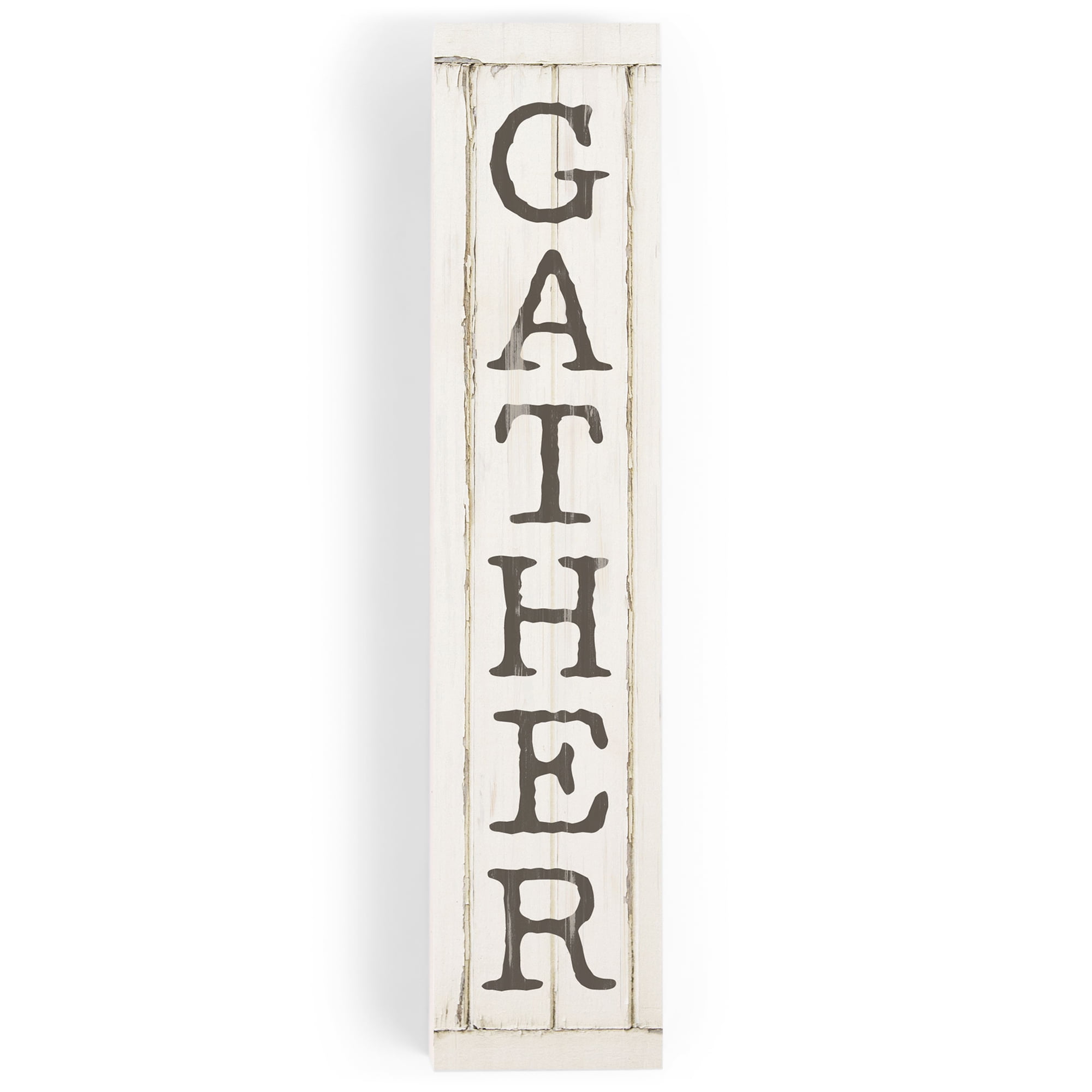 P. Graham Dunn Gather Rustic Whitewash 7.25 x 1.5 Inch Wood Vertical ...