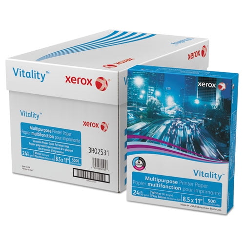 Xerox Vitality Multipurpose Print Paper, 92 Bright, 24 lb, 8.5 X 11 ...