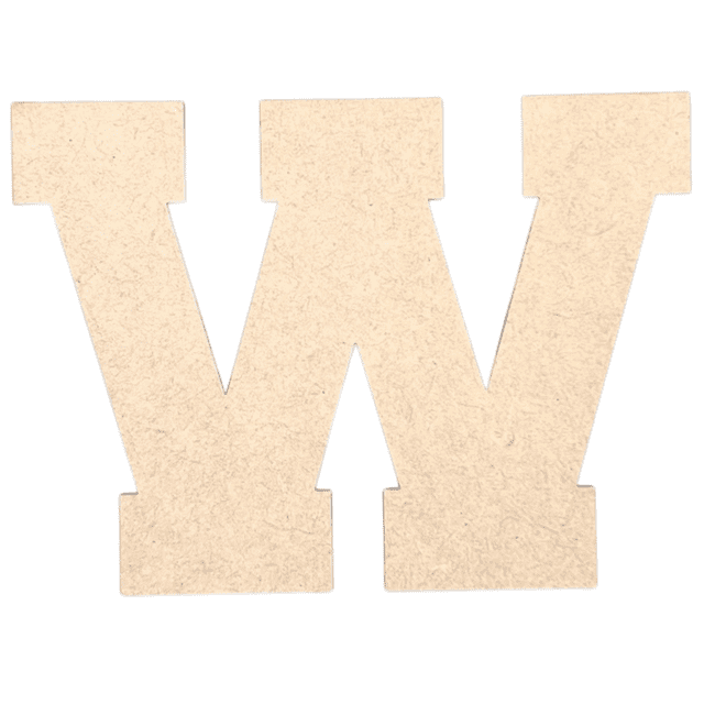 Krafty Supply - 5" Tall MDF Letter W | 1/8" Thick |Collegiate|Wooden ...