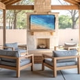 Abstract Blue Outdoor TV Cover 52 to 55 inch Ocean Beach Waves Lines ...