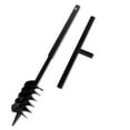 vidaXL Garden Auger Planting Auger Drill Bit with Double Spirals Steel ...