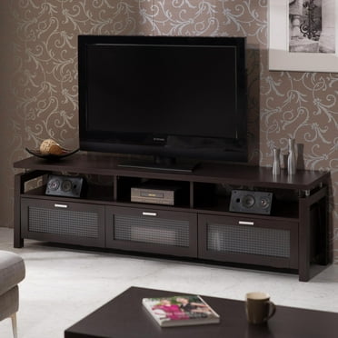 TV Stand With Three Storage Drawers, Brown - Walmart.com