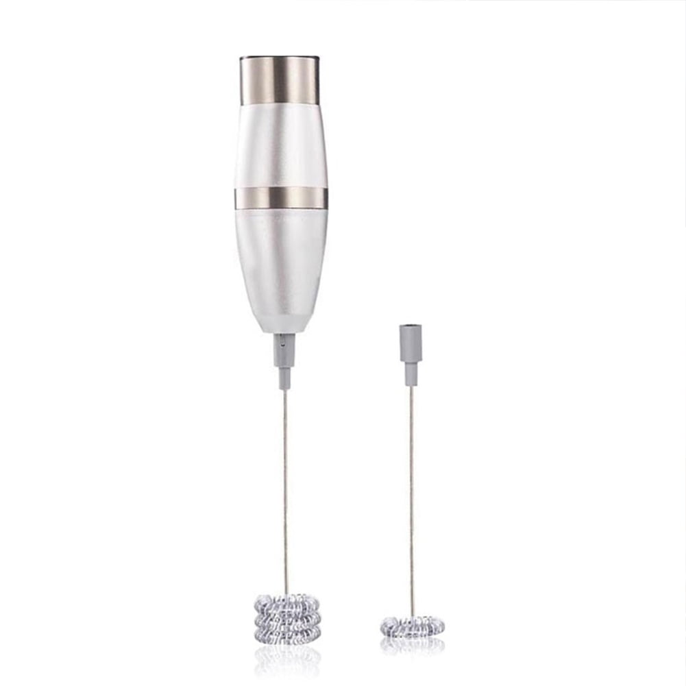 Electric Hand-held Milk Frother Stainless Steel Double Spring Eggbeater ...