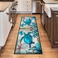 Coastal Runner Sea Turtle Hallway Rug 2x6 - Blue Turtles Beach Ocean ...