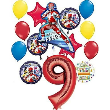 Power Rangers Birthday Party Supplies Unleash the Power Balloon Bouquet ...