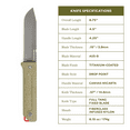 Swiss Tech 6797 8.75" Full Tang Fixed Blade Knife with Sheath and Rod ...