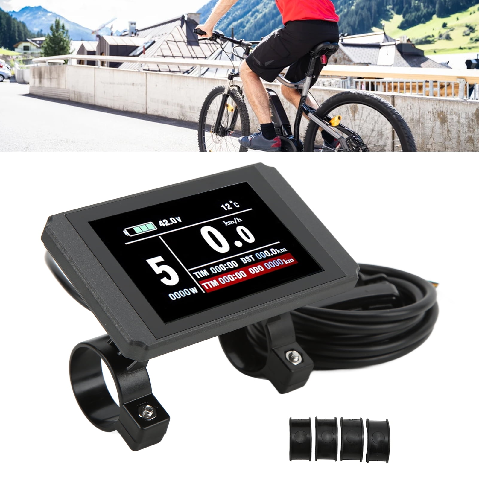 Spptty Electric Bicycle Accessory,Electric Bicycle Display Meter 72V ...