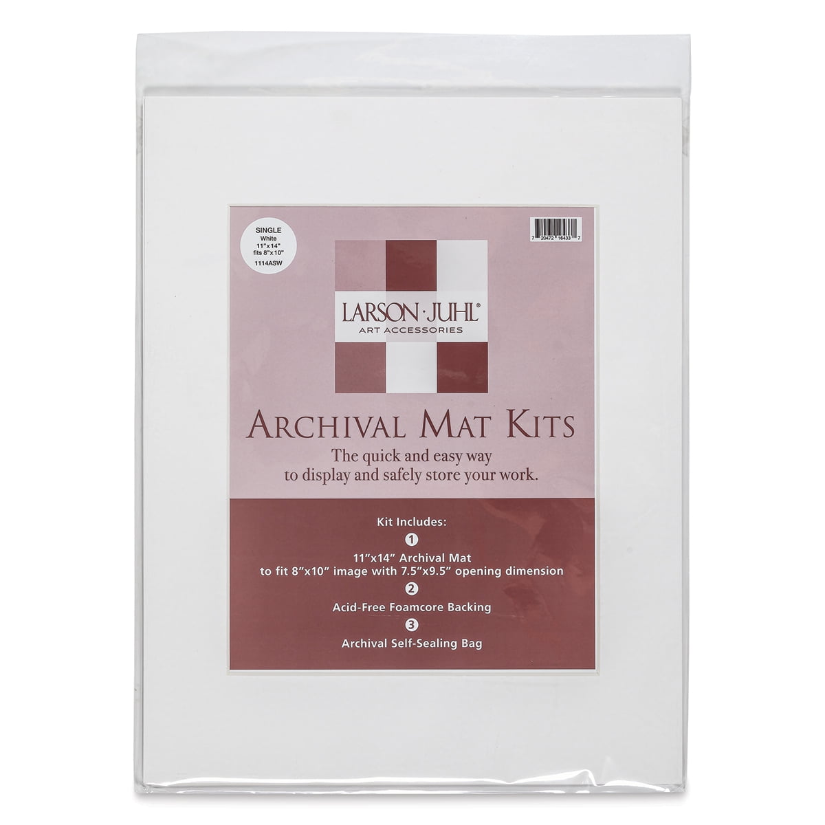 Larson-Juhl Archival Mat Kit - 11" x 14", White, Single - Walmart.com