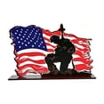 1Pcs 4th of July Ornaments for Patriotic Wooden American Flag Ornaments ...