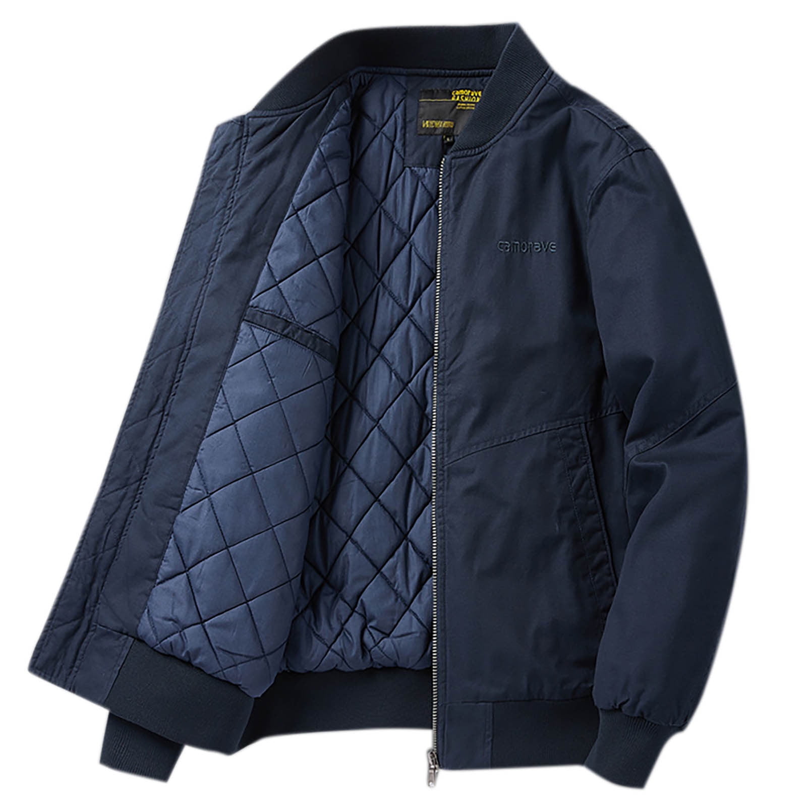 Click here for Pisexur Mens Winter Jacket Zipper Long Sleeve Cott... prices