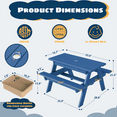 FOOWIN HDPE Kids Picnic Table, 3 in 1 Outdoor Convertible Sand & Water ...