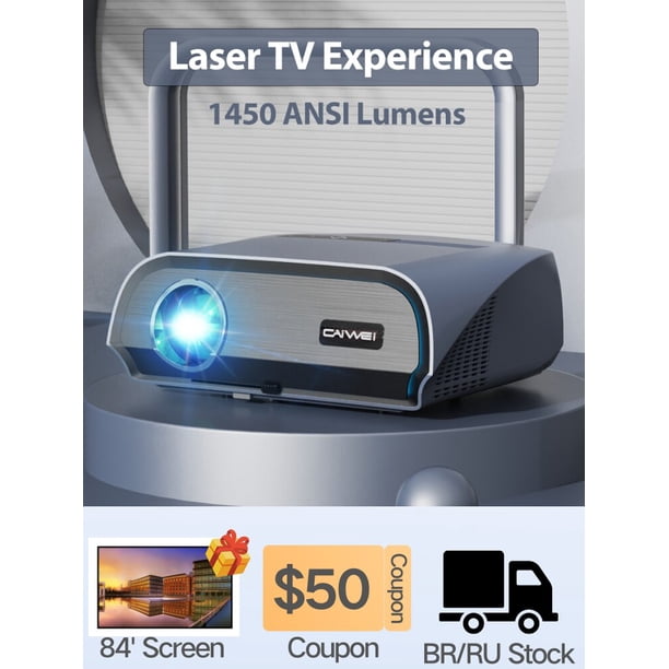 Projecteur Lumens 4k 1450 ANSI Full HD 1080P, avec expérience lAseR ...