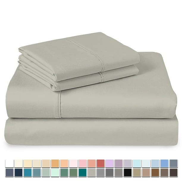 Cotton Twin Xl Bed Sheet Set Gray 100 Long Staple Cotton Sheet Set