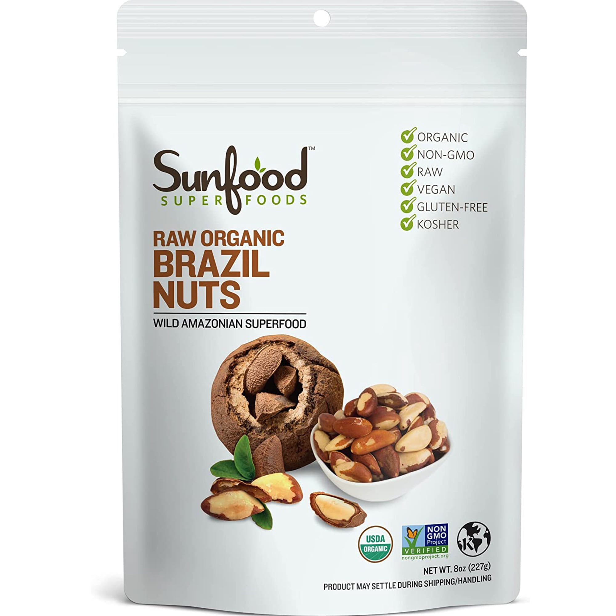 Sunfood Superfoods Raw Organic Brazil Nuts Healthy Home Office Snacks ...