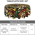 African Geometric Tribal Pattern Round Tablecloth 60 Inch for Indoor ...