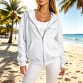 CAIXIA Zip Up Hoodie Women Comfort Cotton Fall Winter Track Long Sleeve ...