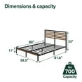 Zinus 35" Kai Bamboo and Metal Platform Bed Frame, Queen - Walmart.com