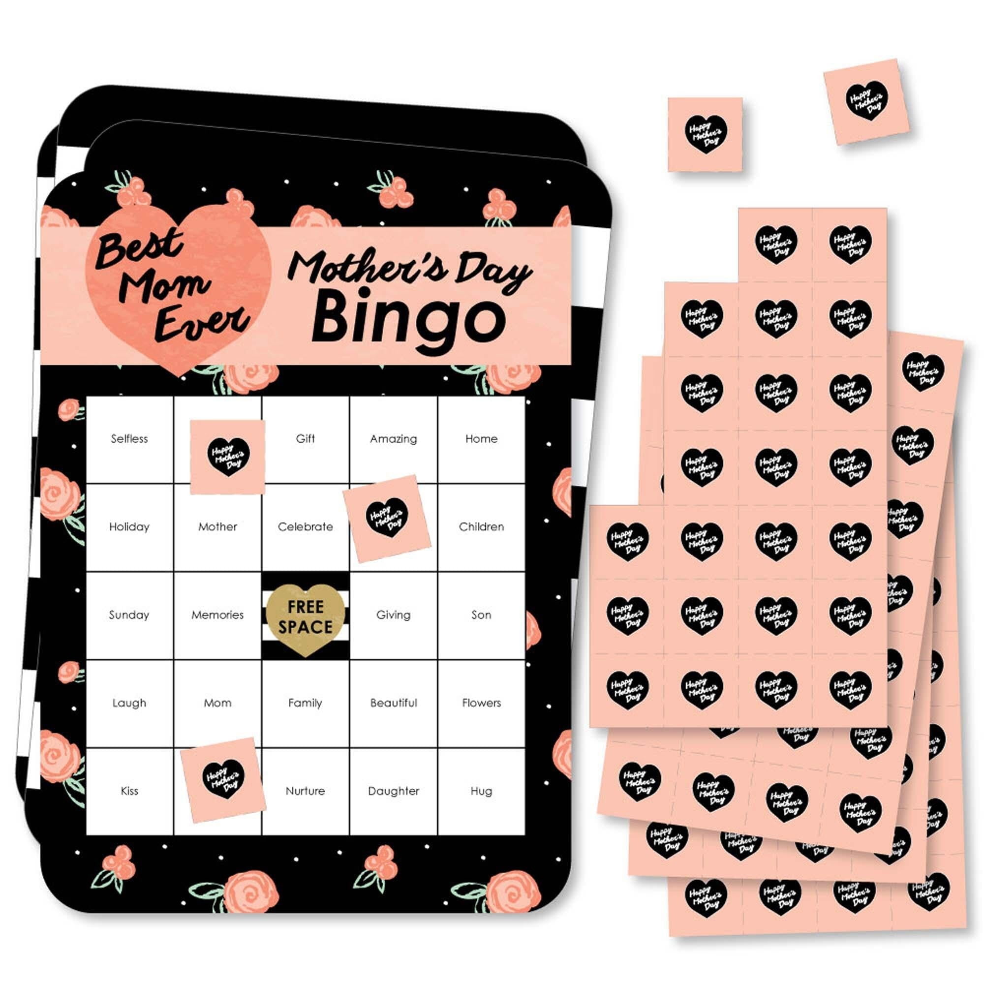 Big Dot of Happiness Best Mom Ever - Bingo Cards and Markers - Mother's ...