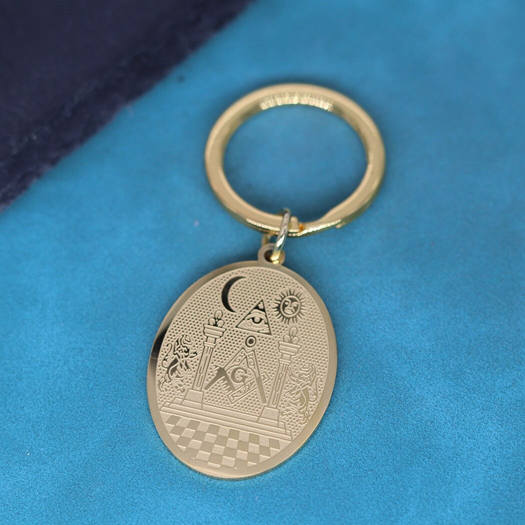 Freemason Demon Eye Keyring Pendant Stainless Steel Keychain Meaning ...