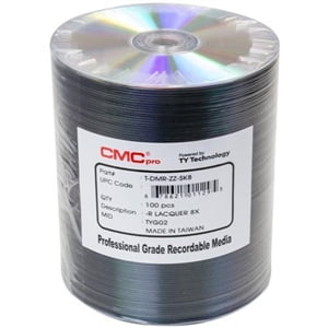 CMC Pro Taiyo Yuden (TDMR-ZZ-SK8) 8X DVD-R Silver Lacquer Media - 100 ...