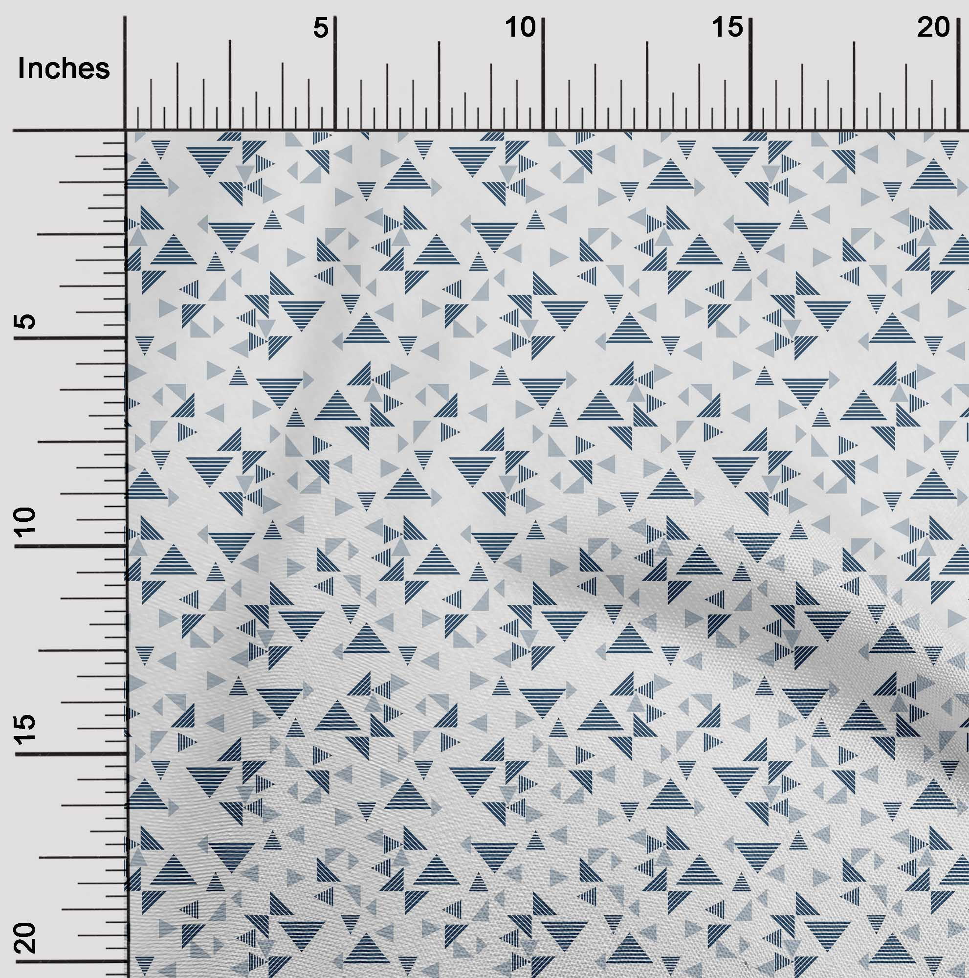 oneOone Georgette Viscose Fabric Triangle Geometric Print Fabric By ...