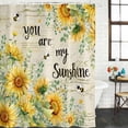 54x78 Inch Shower Curtain Decorative Summer Sunflower Bathtub Bath ...