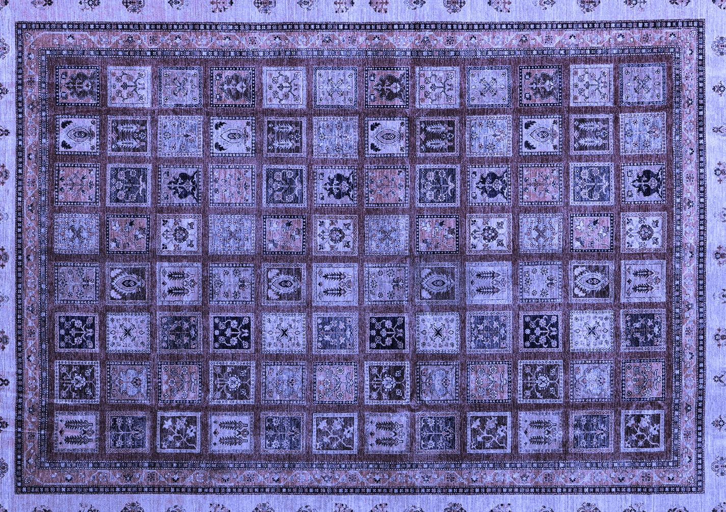 Ahgly Company Machine Washable Indoor Rectangle Oriental Blue Modern ...