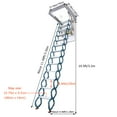 10.5ft Narrow Wall Mounted Attic Extension Ladder 13 Steps Pull Down ...