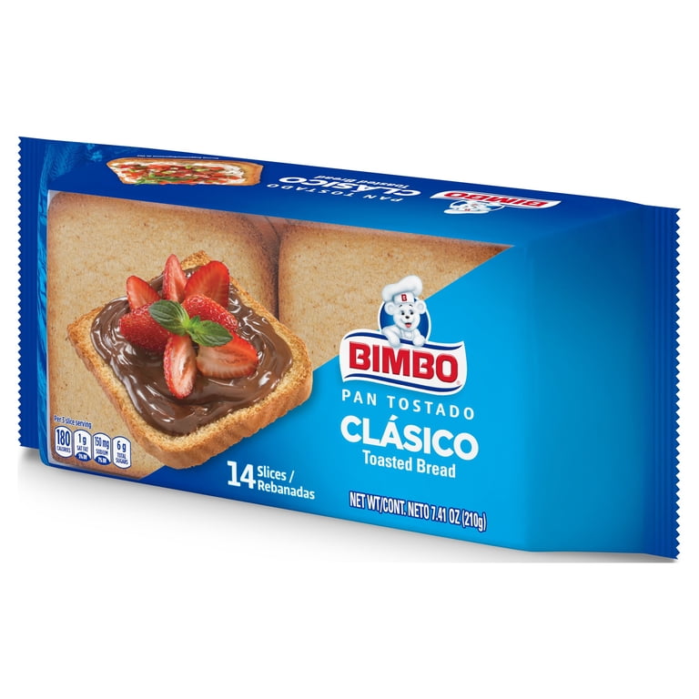 Bimbo Pan Tostado Blanco, Original Toasted White Bread 14, 48% OFF