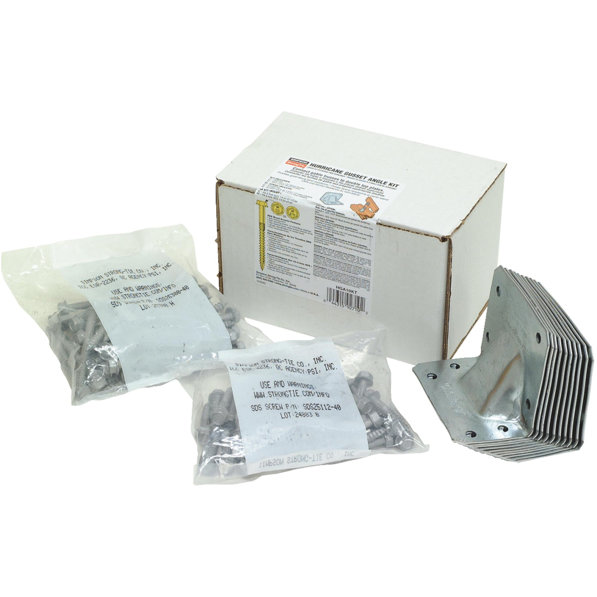 Simpson Strong-Tie Gusset Angle Hurricane Tie Kit for Wood (10-Piece ...