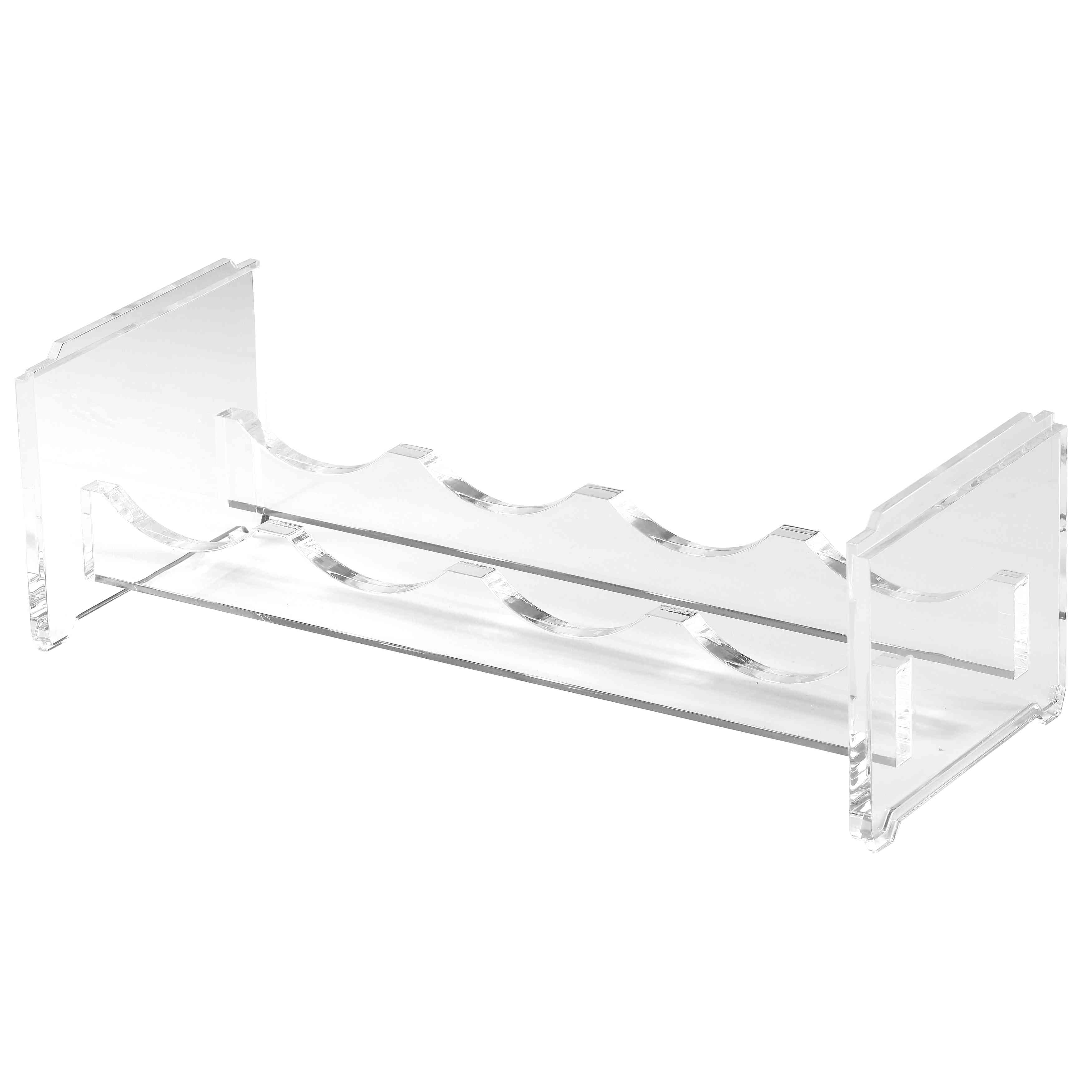 Cortesi Home Kunzite Stackable Acrylic Wine Rack, Holds 4 Bottles Each ...