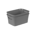 Mainstays 2-Pack Small Plastic Storage Bins, Gray - Walmart.com