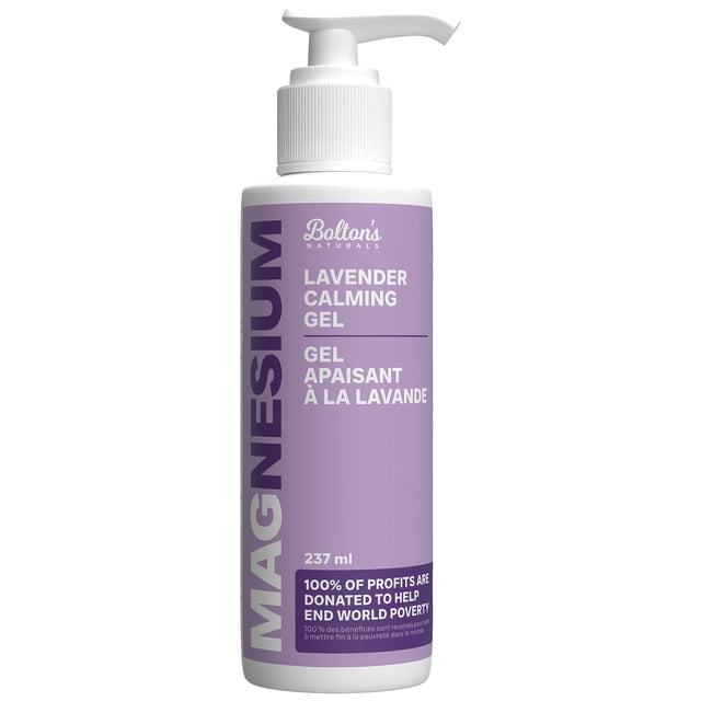 Bolton’s Naturals Lavender Magnesium Gel with Pump, Fast-Absorbing ...