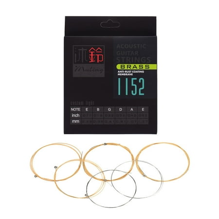 Acoustic Folk Guitar Strings Steel Core Golden-Copper Winding Light ...