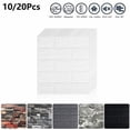 3D Brick Wall Sticker Self-adhesive PE Foam Panel Wallpapers 13.8*15.2 ...