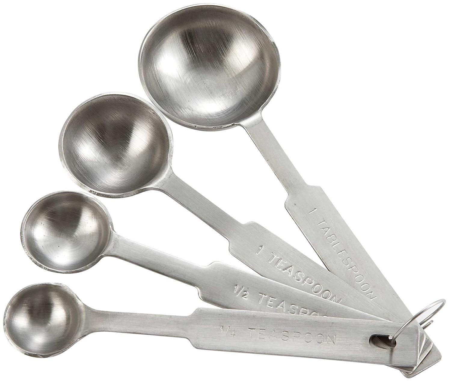 Winco 4-Piece Stainless Steel Deluxe Measuring Spoon Set - Walmart.com