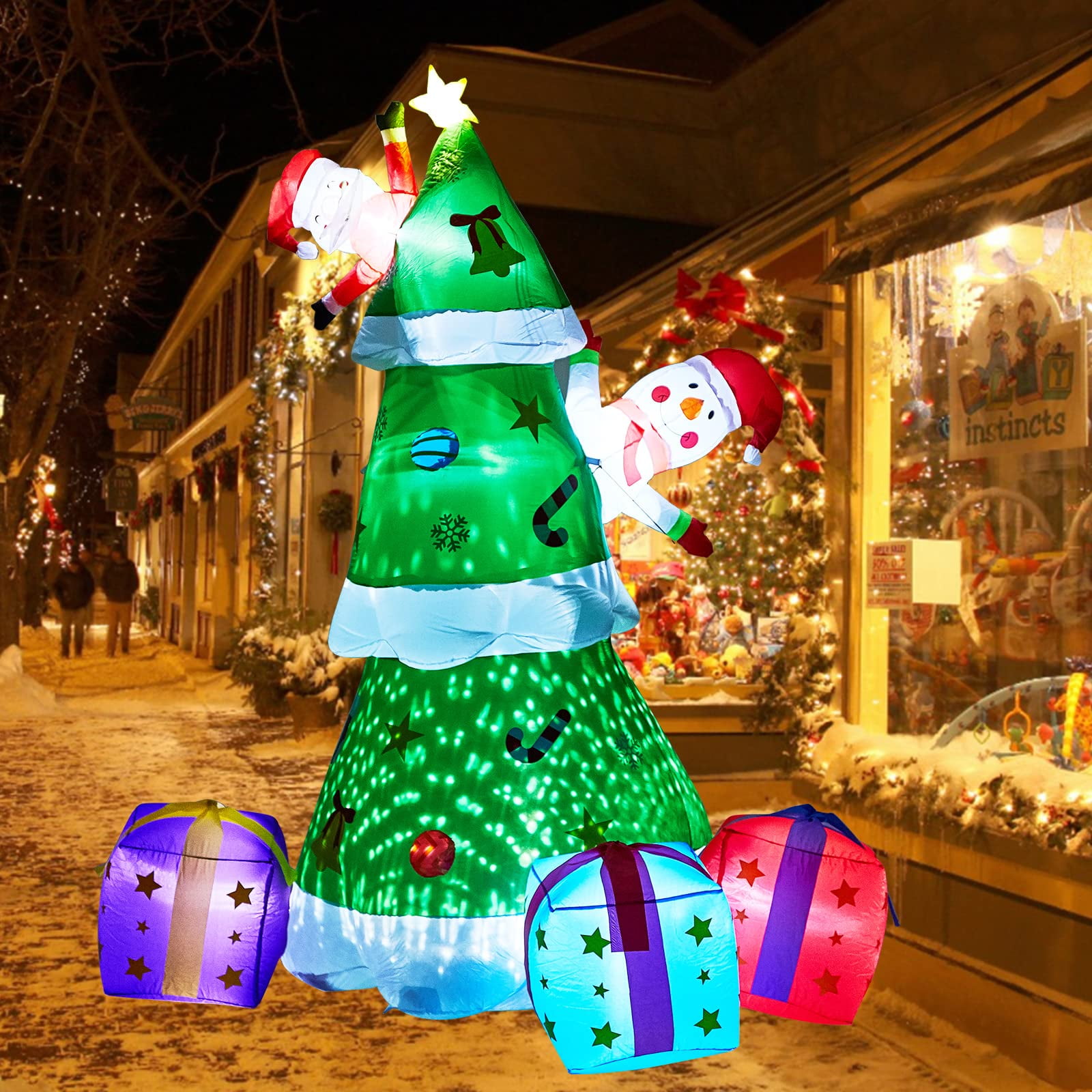 8ft Christmas Inflatables Tree Outdoor Yard Decorations Christmas Blow