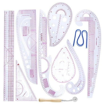 10 Pieces Sew French Curve Metric Shaped Measure Ruler Fashion Sewing ...