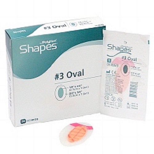 PolyMem Shapes #3 QuadraFoam Dressing without Silver, 2'' x 3'' Oval ...