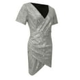 FAVIPT Glitter Party Dresses for Women Elegant Dressy V Neck Short ...