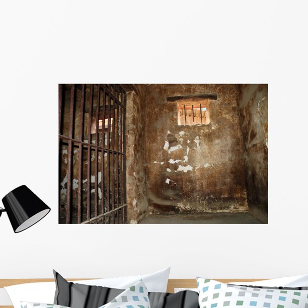 Dirty Jail Cell Wall Mural Decal by Wallmonkeys Vinyl Peel and Stick ...