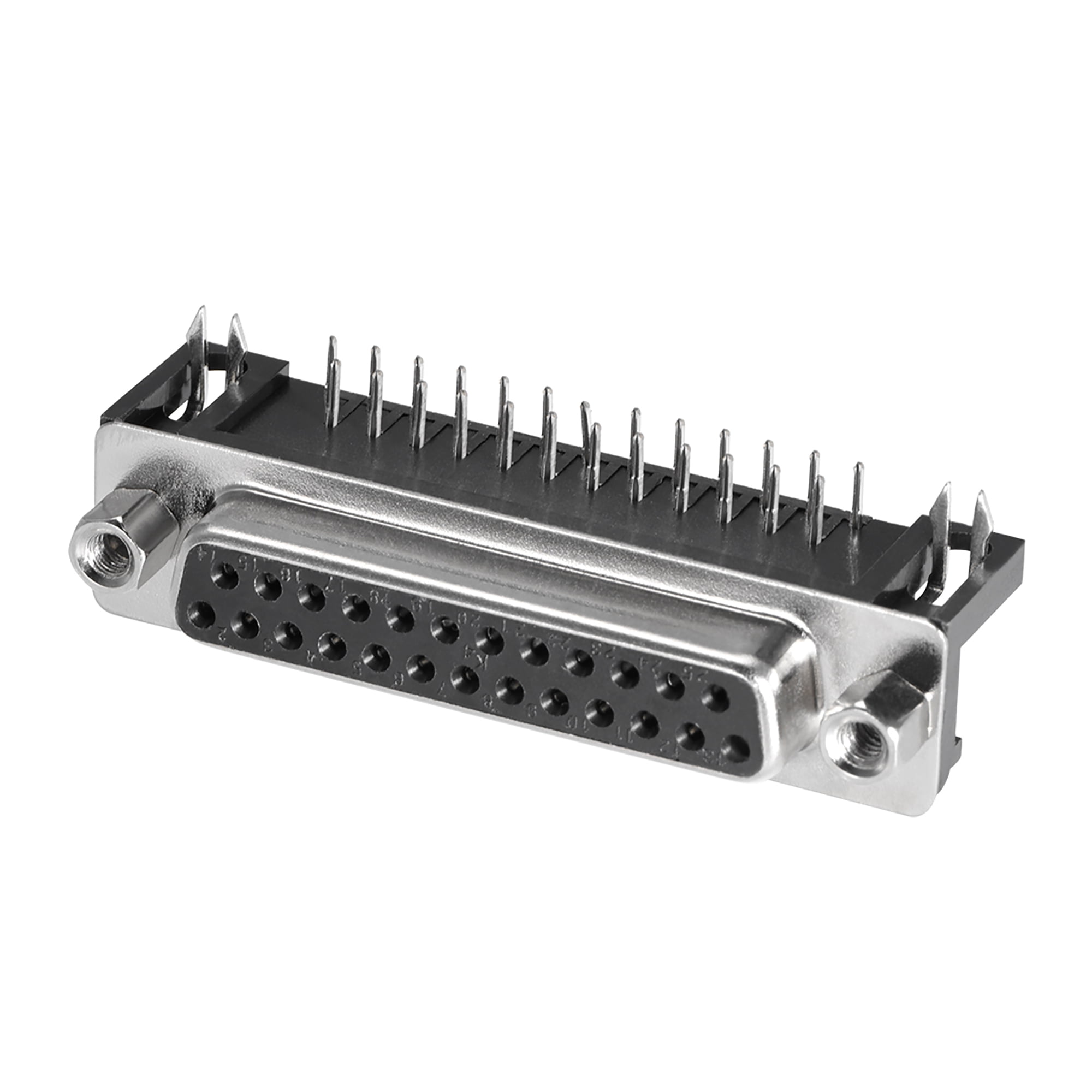 D-sub Connector Female Socket 25-pin 2-row Right Angle Port Terminal ...