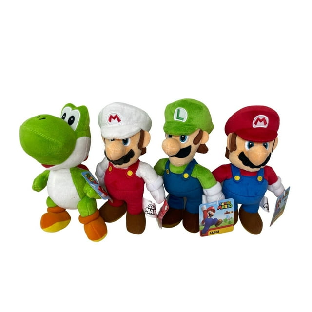 Nintendo Official Super Mario Fullbody Soft Plush, 12" Large- 4 Style ...