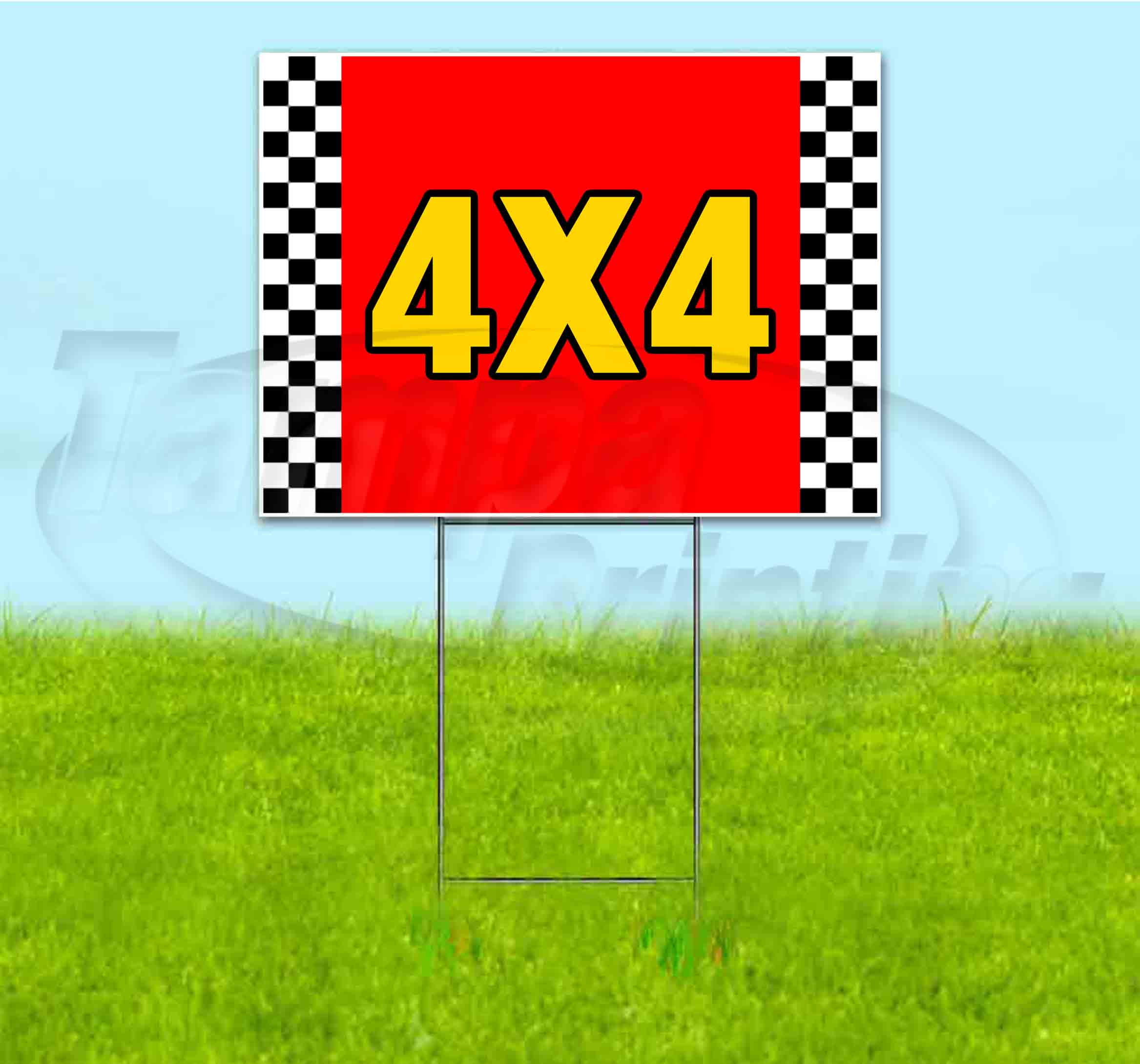 4X4 (18" x 24") Yard Sign, Quantity Discounts, Multi-Packs, Includes ...