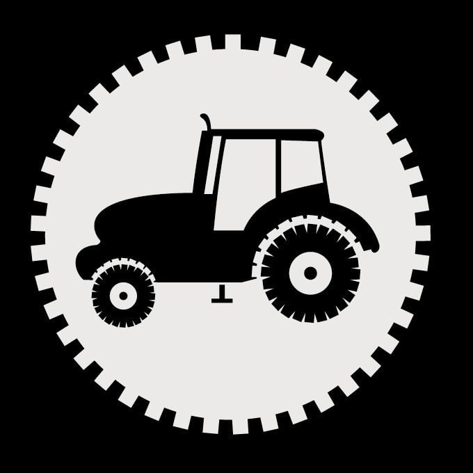 Tractor Vinyl Graphic - Medium - White - Walmart.com