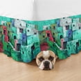 Abstracts Painting Buildings Bed Skirt California King Size 16 Inch ...